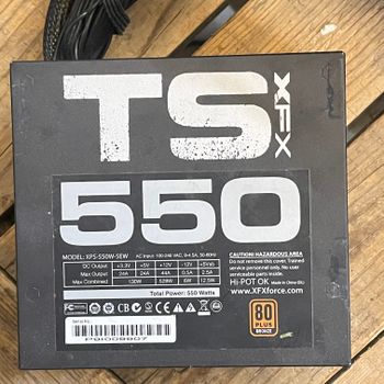 Pirkti XFX TS Series XFX XPS-550W-SEW 550W 80 Plus Bronze Flat Black ...