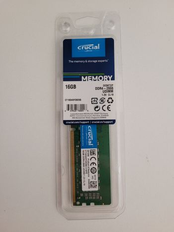 Acheter Ram Crucial 16go DDR4 2666Mhz