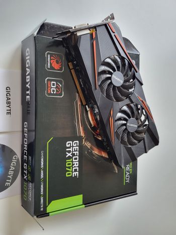 Pirkti Gigabyte GeForce GTX 1070 8 GB 1670-1898 Mhz PCIe x16 GPU